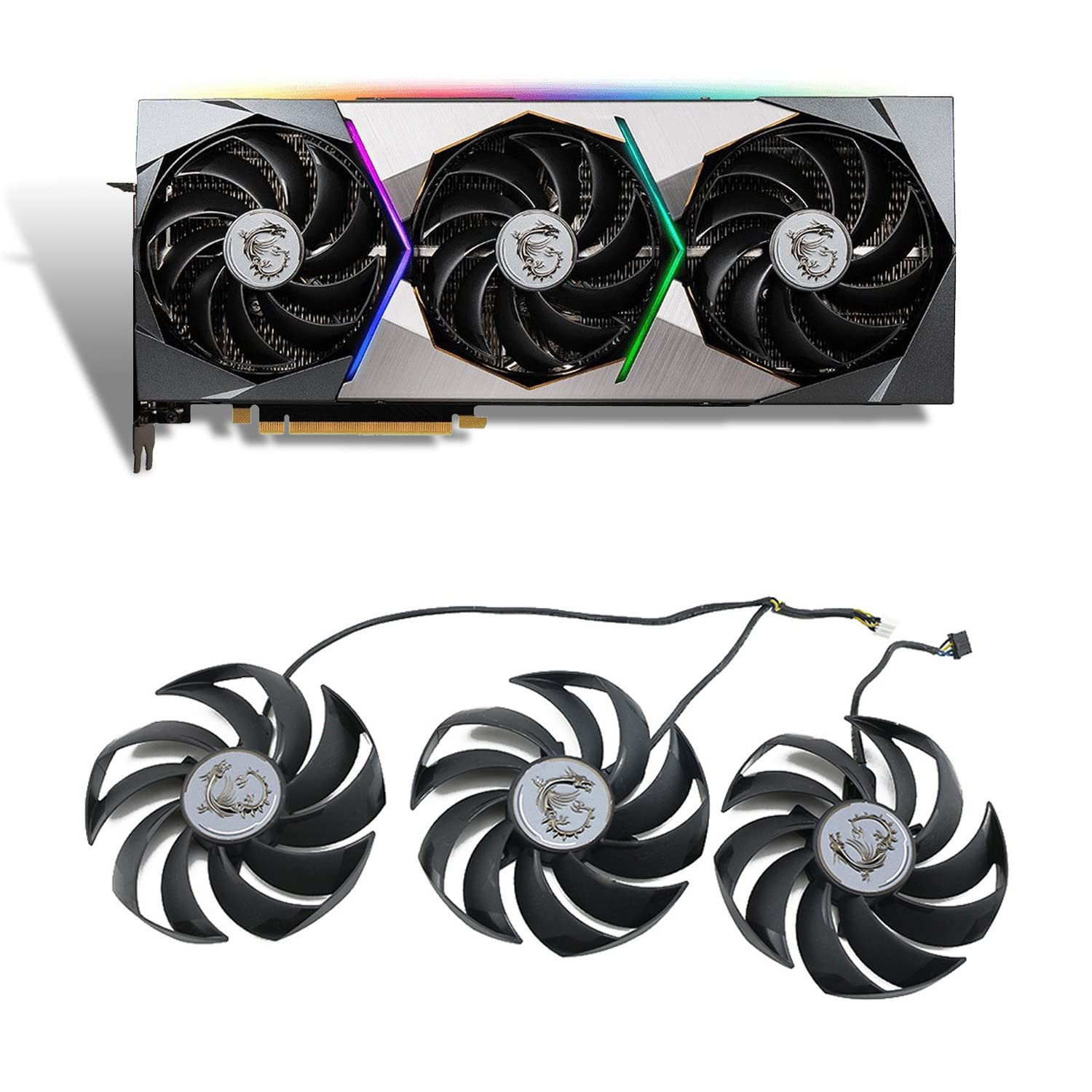 Cavabien 95mm GPU Graphics Card Cooling PLD10010B12HH DC12V 0.4A 4PIN ...