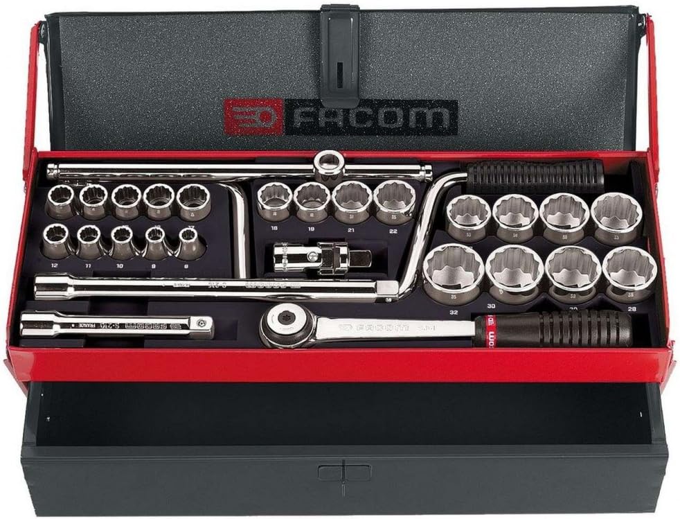 Facom S.161-5P6 - Coffret Douilles 1/2" 6 Pans Métriques - 30 Pièces : Amazon.fr: Bricolage