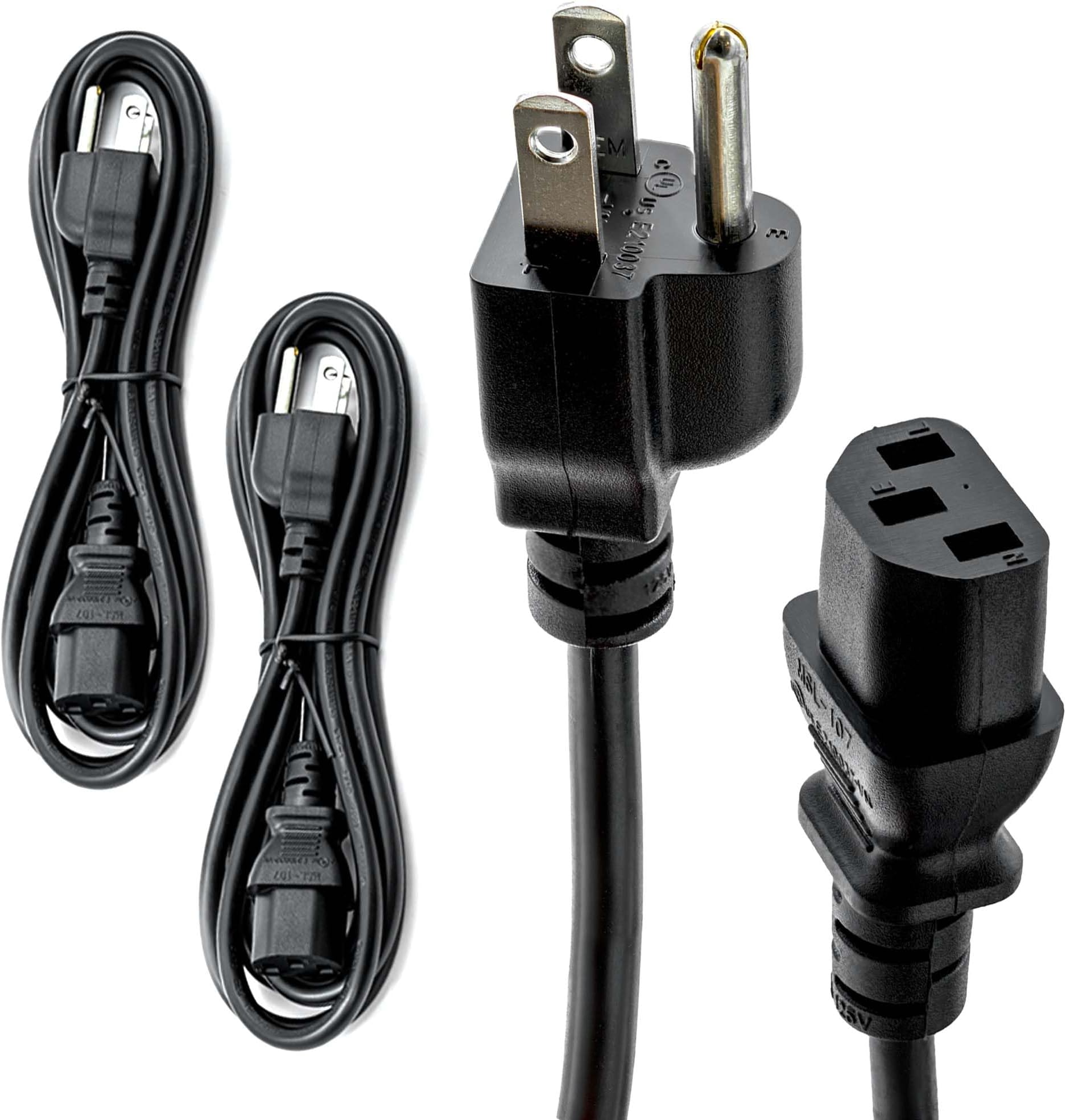 Amazon.com: Monoprice 105294 15ft 14AWG Power Cord Cable w/ 3 Conductor ...