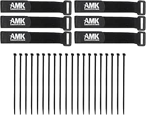 Amazon.com: AMK 6Pcs Nylon Battery Tray Sticky Back Tape Hook and Loop ...
