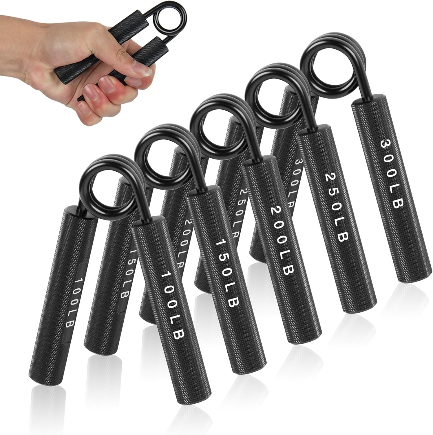 Amazon.com : YOYINMIL Grip Strength Trainer, 5 Pack Metal Hand Grip ...