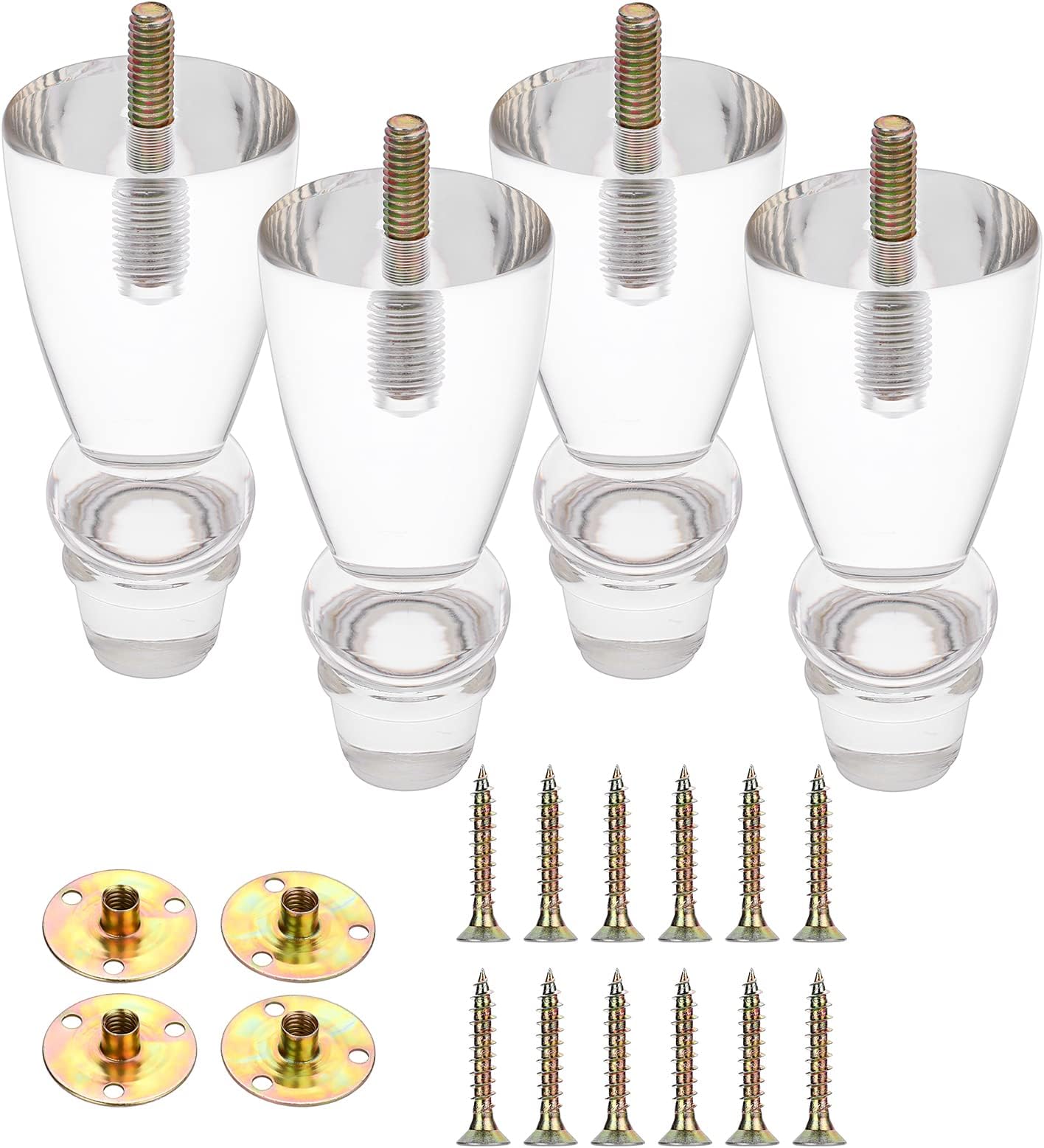 Amazon.com: Susenya Kitchen Cabinet Feet, 4.72" Modern Table Legs ...