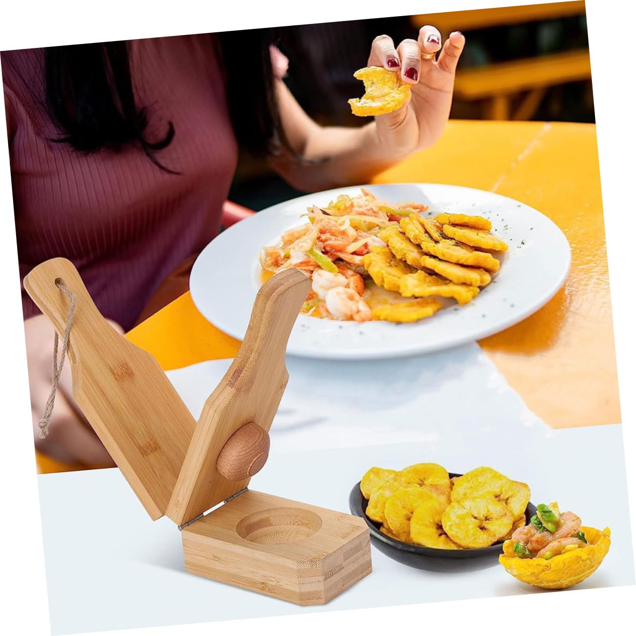 Plantain Cooking Tool Wooden Tostones Press & Plantain Smasher ...