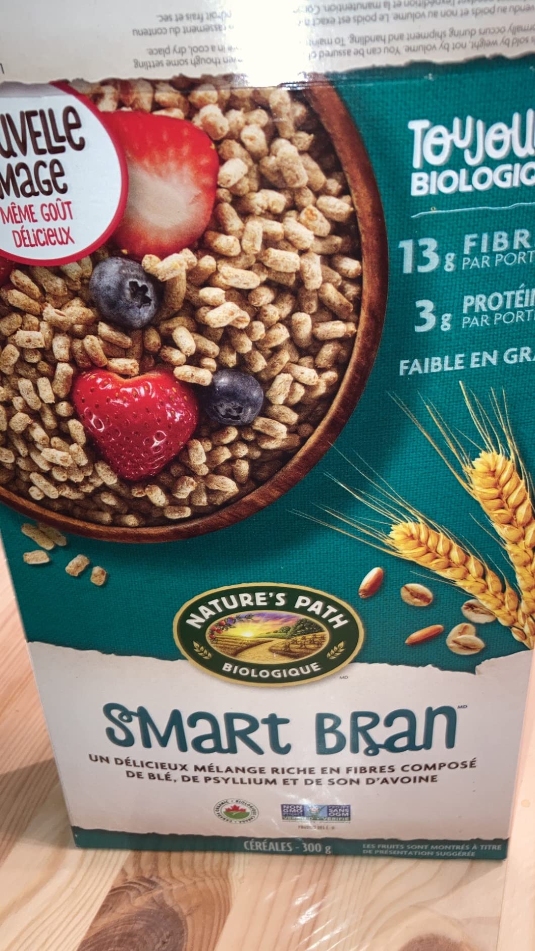 Nature's Path Organic Smart Bran Cereal, 300 g (Pack of 1), Non-GMO ...