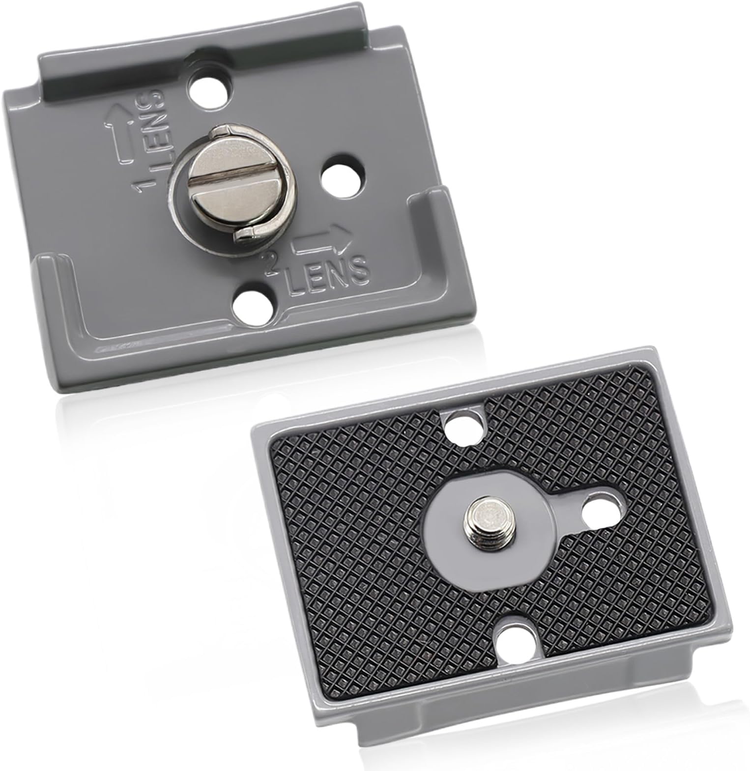 2PCS Quick Release Plates Tripod Head with 1/4 Inch Screw, Compatible ...