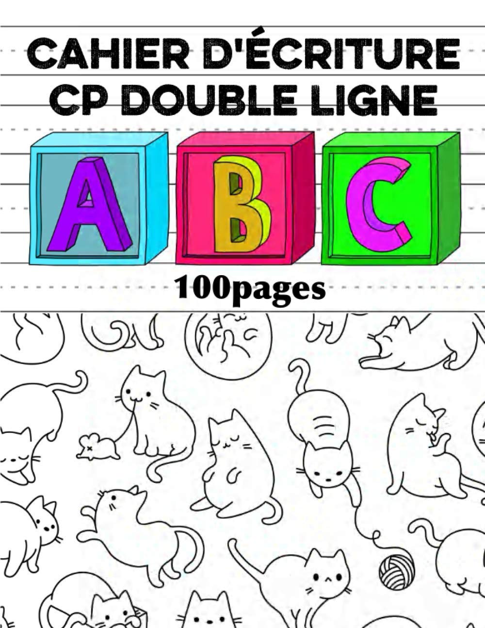 Buy Cahier d'écriture CP Double ligne 100 Pages: Cahier vierge d ...