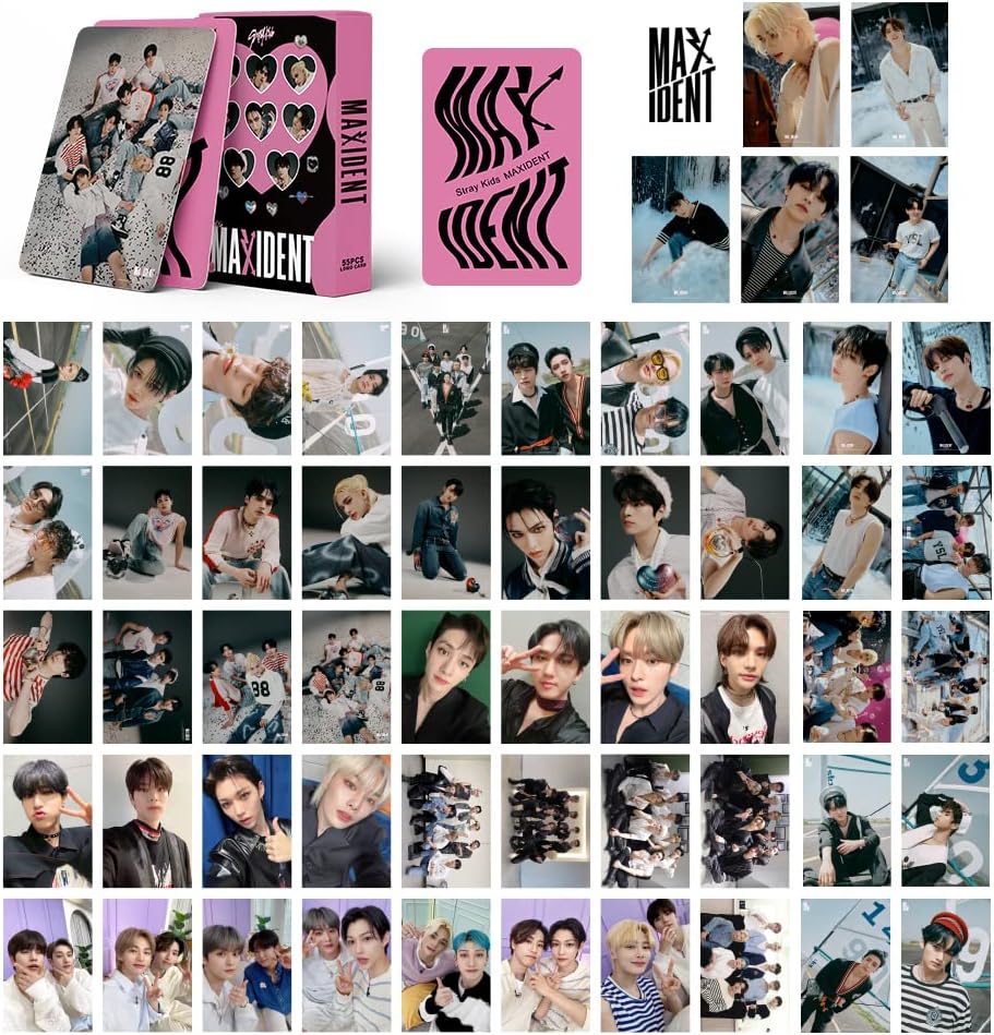 SAMSHINE Kpop Stray Kids MAXIDENT Lomo Cards 55Pcs Stray Kids Postcards ...