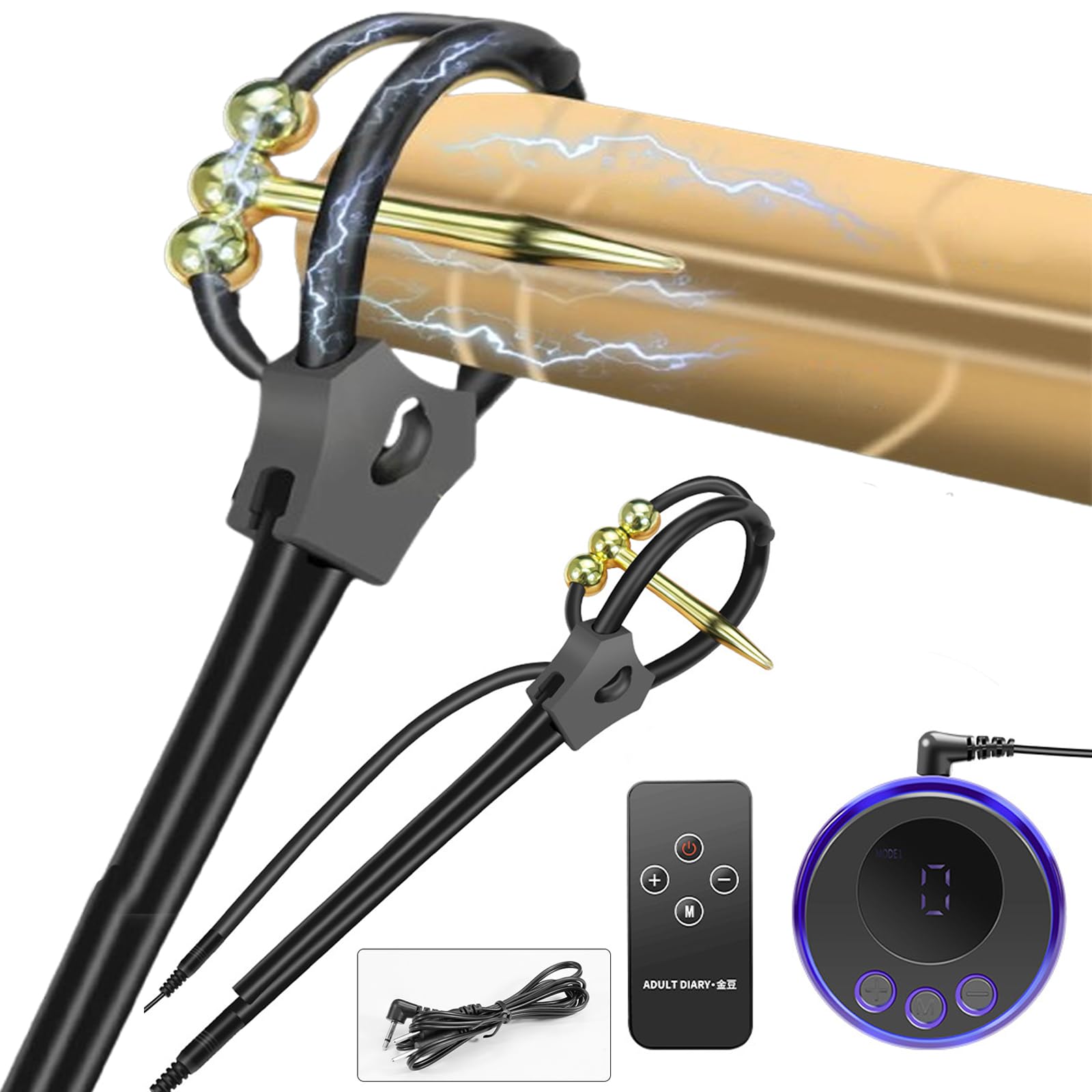 Amazon.com: MFMYEE Vibrating Cock Ring Plug, Electric Shock Sex Toy Kit ...