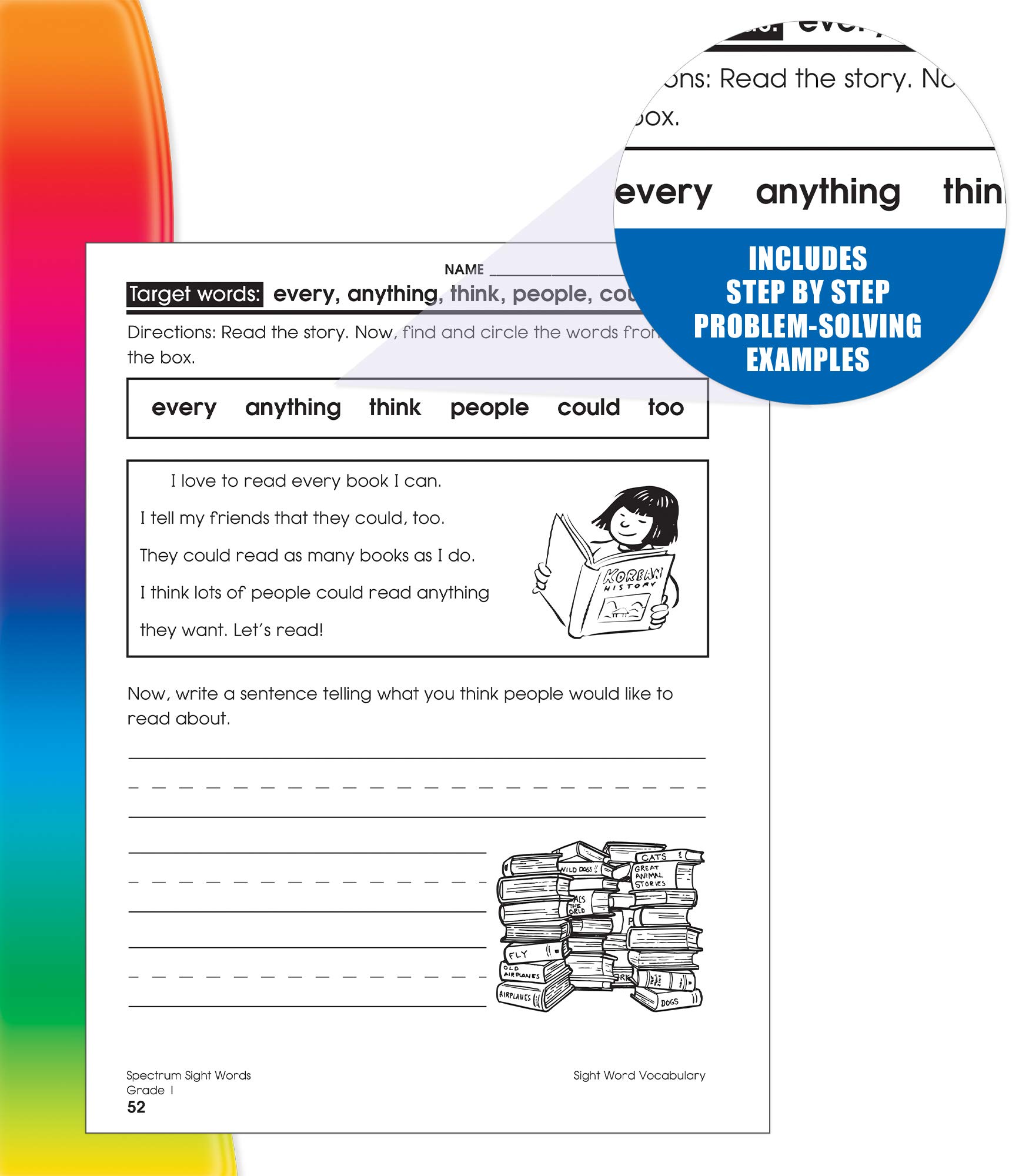 Snapklik.com : Spectrum Grade 1 Sight Words Workbook, 1st Grade Reading ...