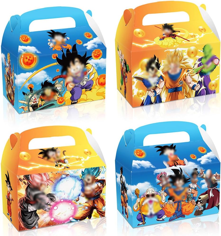12 pezzi Goku Tema Party Scatole Regalo Bambini Anime Candy Tote ...