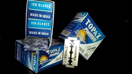 Buy Topaz Platinum Double Edge Razor Blades - Pack Of 50, Men Online at ...