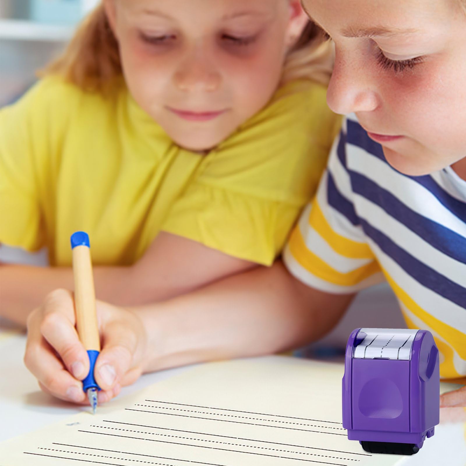 Kids Stamps Road Stamp Roller, Roller Stamp, Handwriting Lines Stamp ...