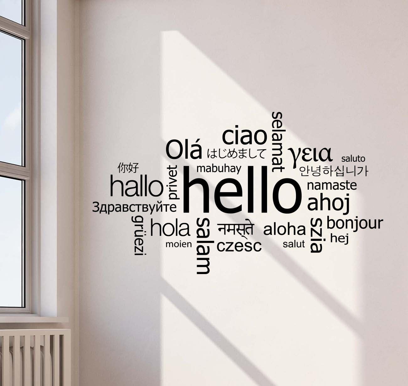 Amazon.com: Welcome Language Sign Welcome Wall Decal Welcome Sticker ...
