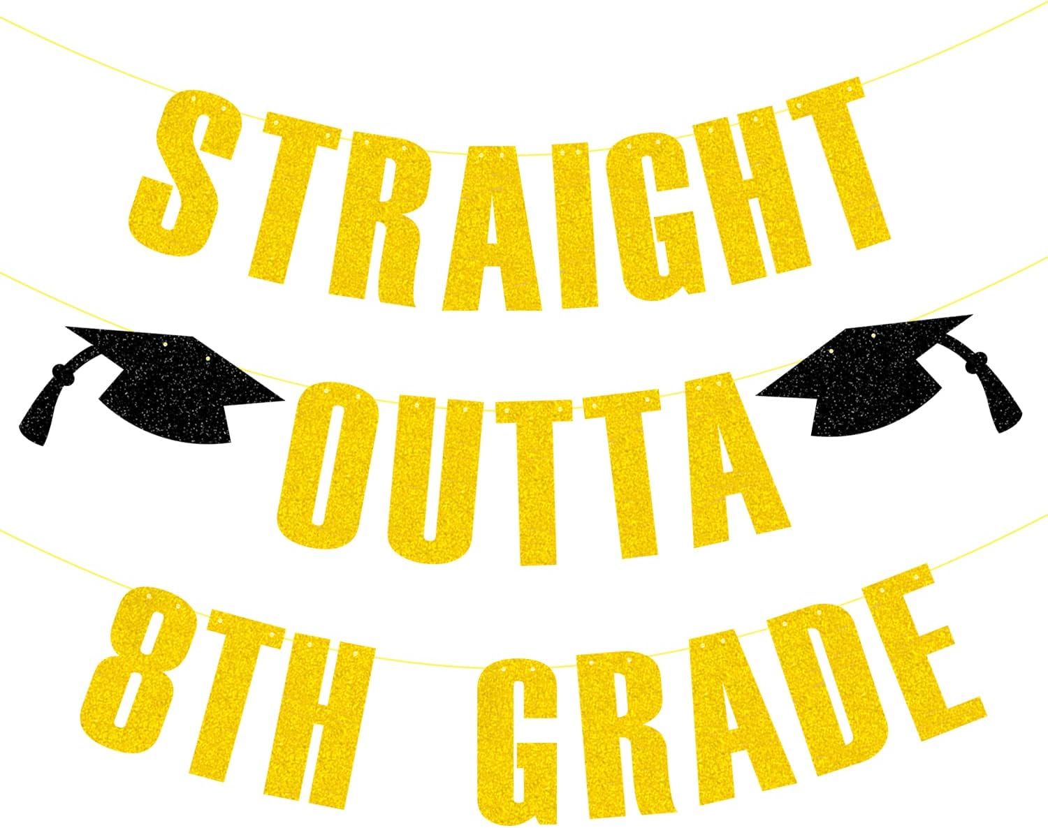 Amazon.com: Ushinemi Straight Outta 8th Grade Decorations, 2024 Eighth ...