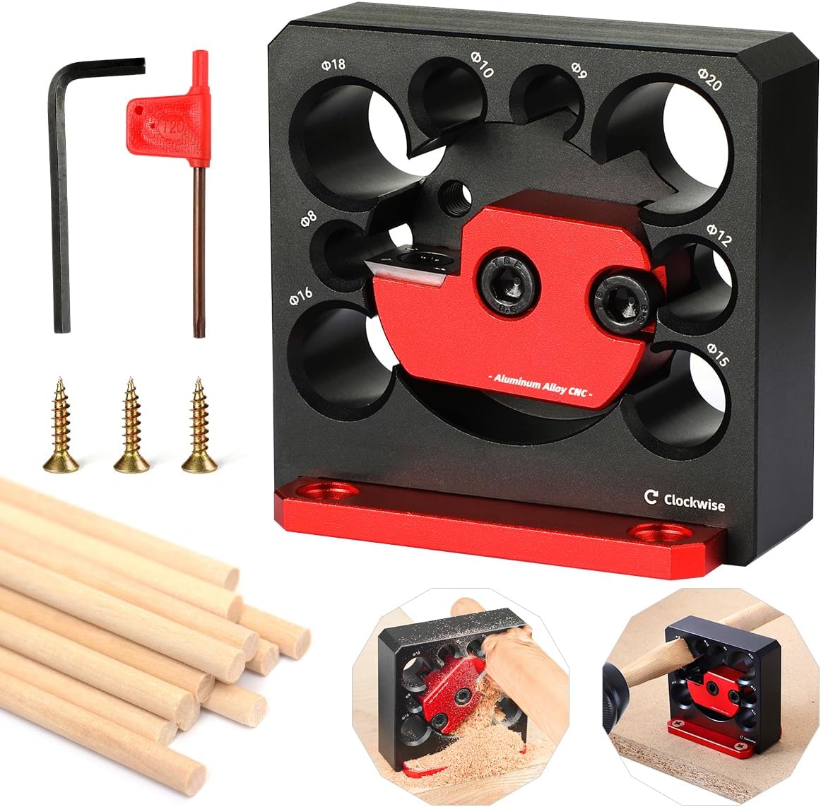 Dowel Jig Adjustable Round Tenon Cutter & Doweling Jig - Compact ...