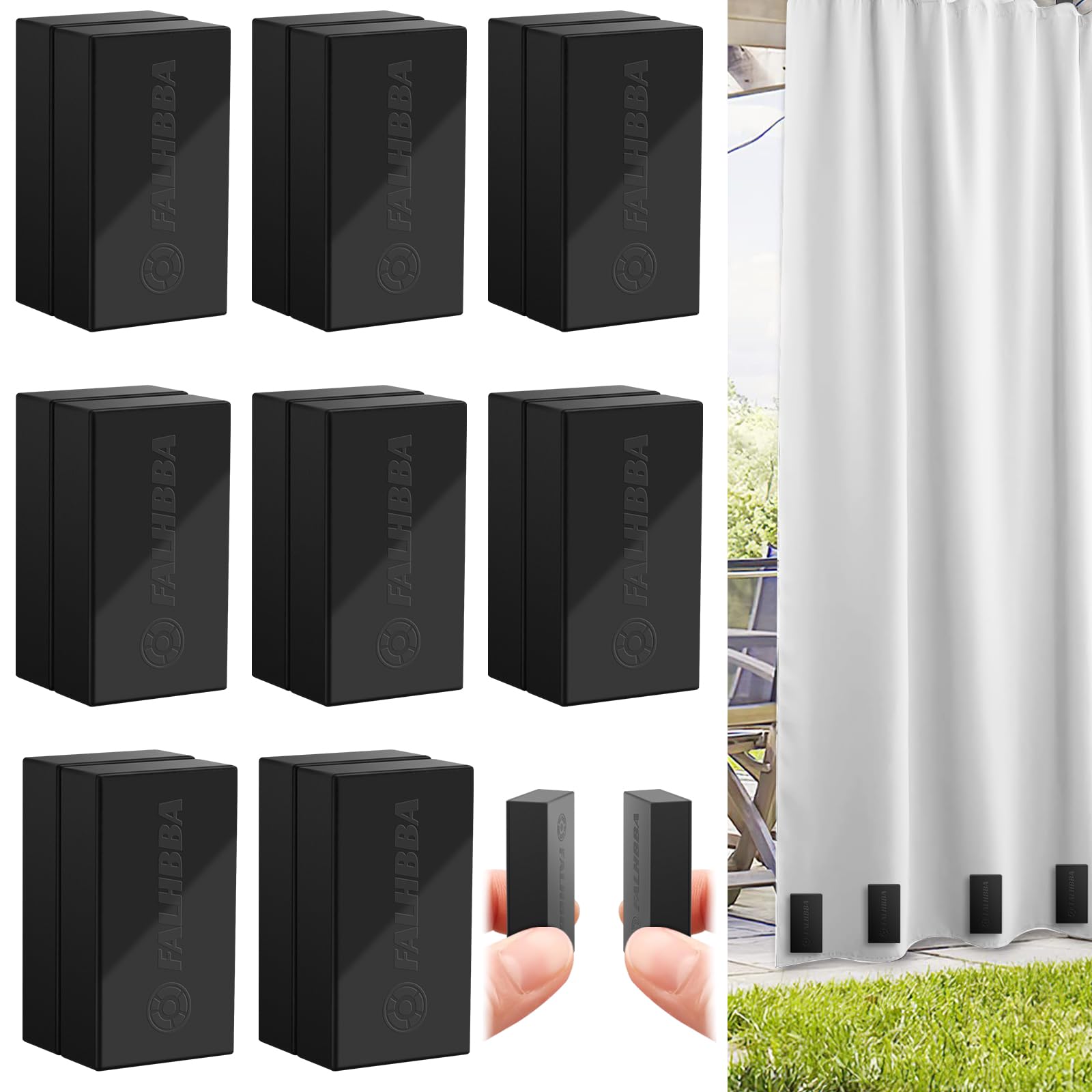 Amazon.com: 16 Pcs Outdoor Curtain Weights, Plastic Wrapped Heavy Duty ...