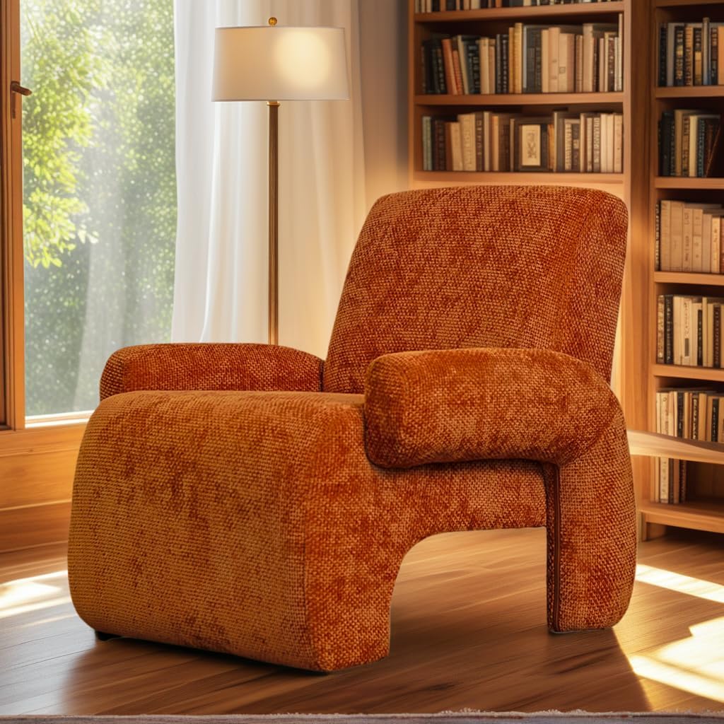 KOSSMAI Modern Accent Chair, Waffle Velvet Armchair – Upholstered ...