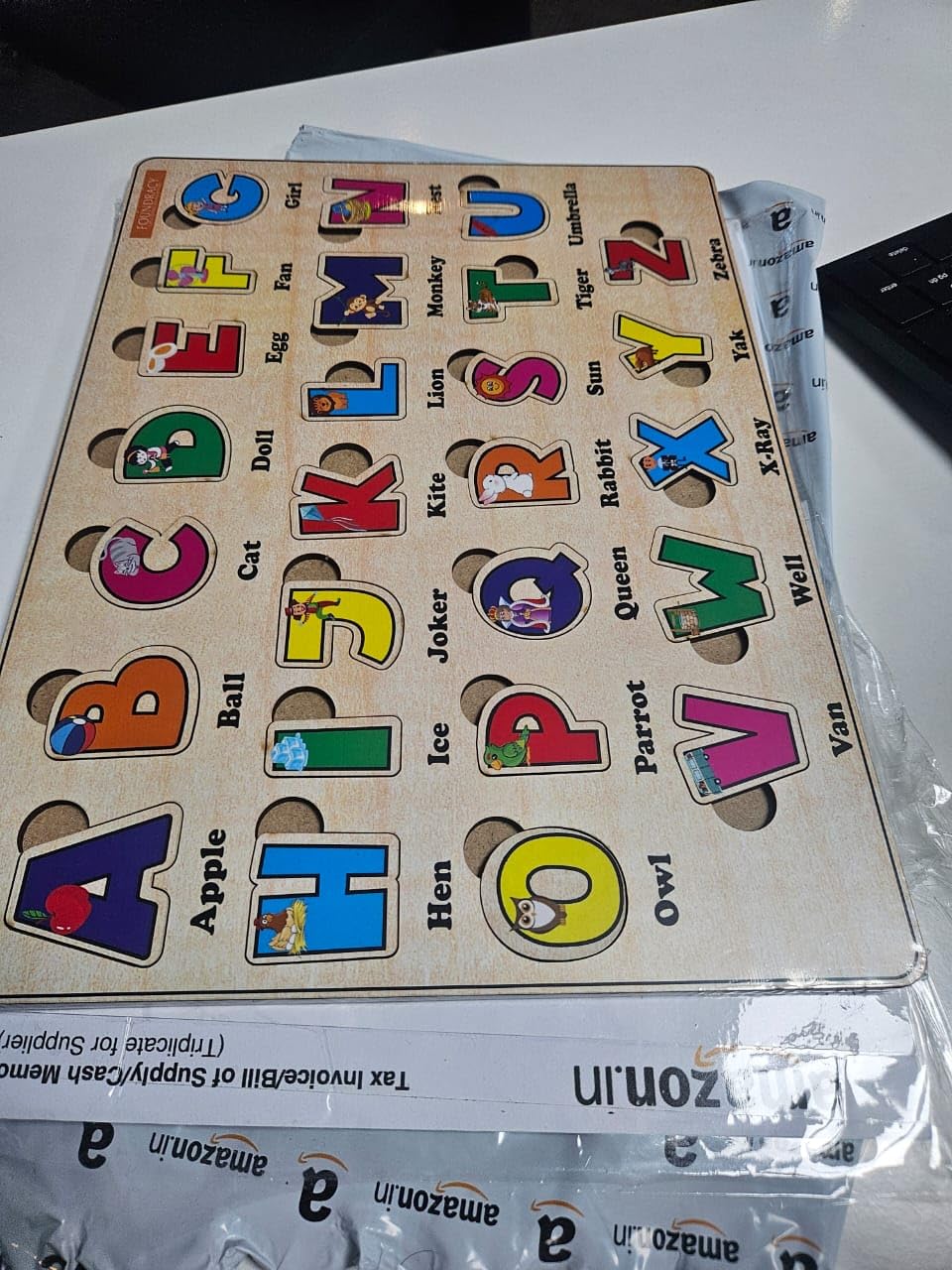 FOUNDRACY Wooden Puzzle Board for Toddlers and Preschoolers 2+ Years ...