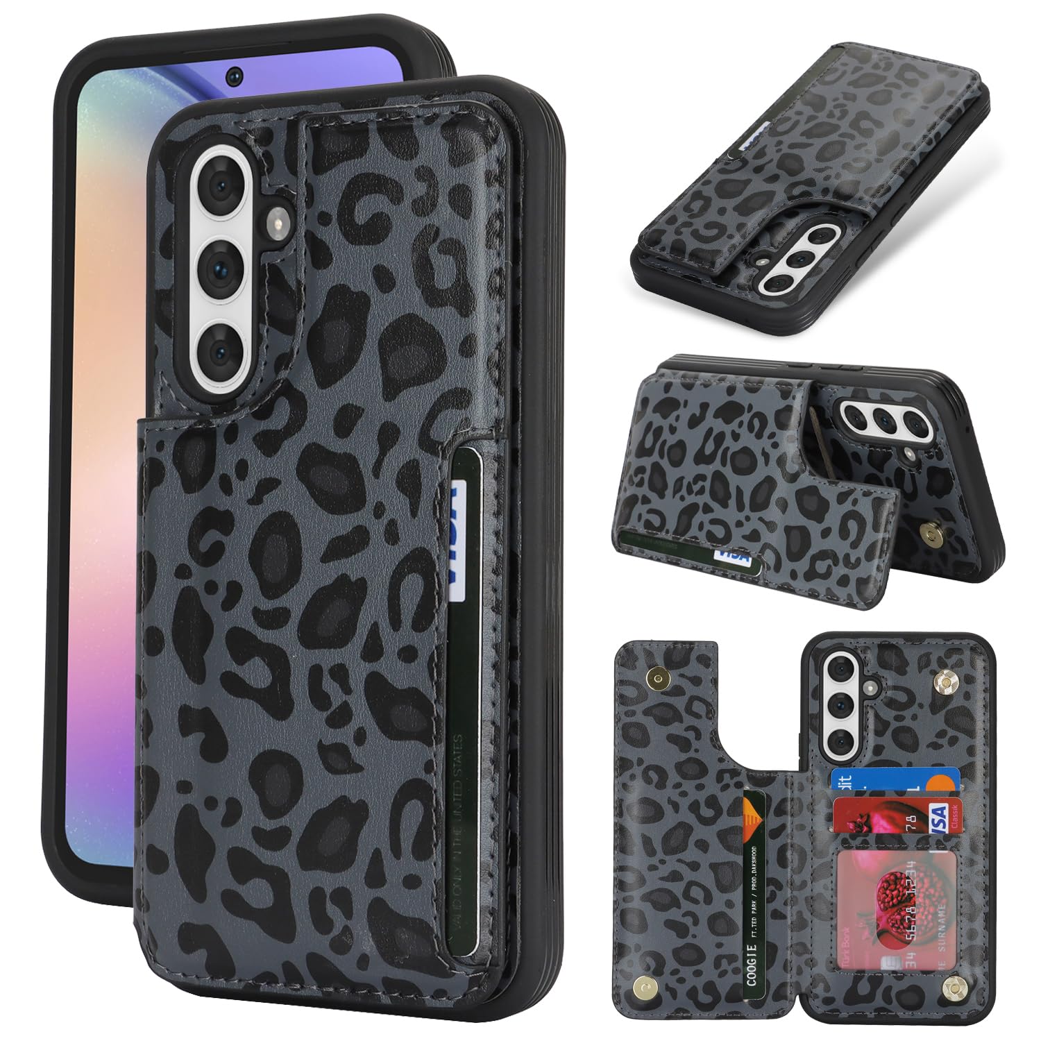 Amazon.com: iCoverCase Compatible with Samsung Galaxy A54 5G Case with Card Holder, A54 5G ...