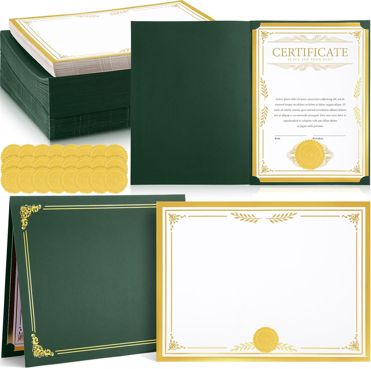 Amazon.com : Fainne 300 Pcs Certificate Kit Includes 100 Pcs ...