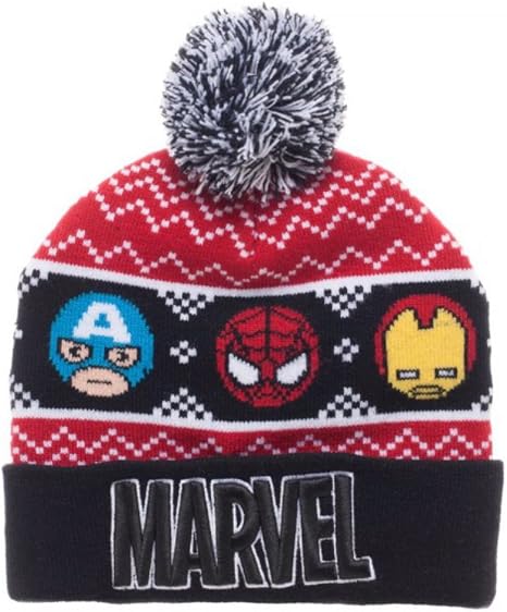 Marvel Comics Kawaii Fair Isle Pom Beanie at Amazon Women’s Clothing store