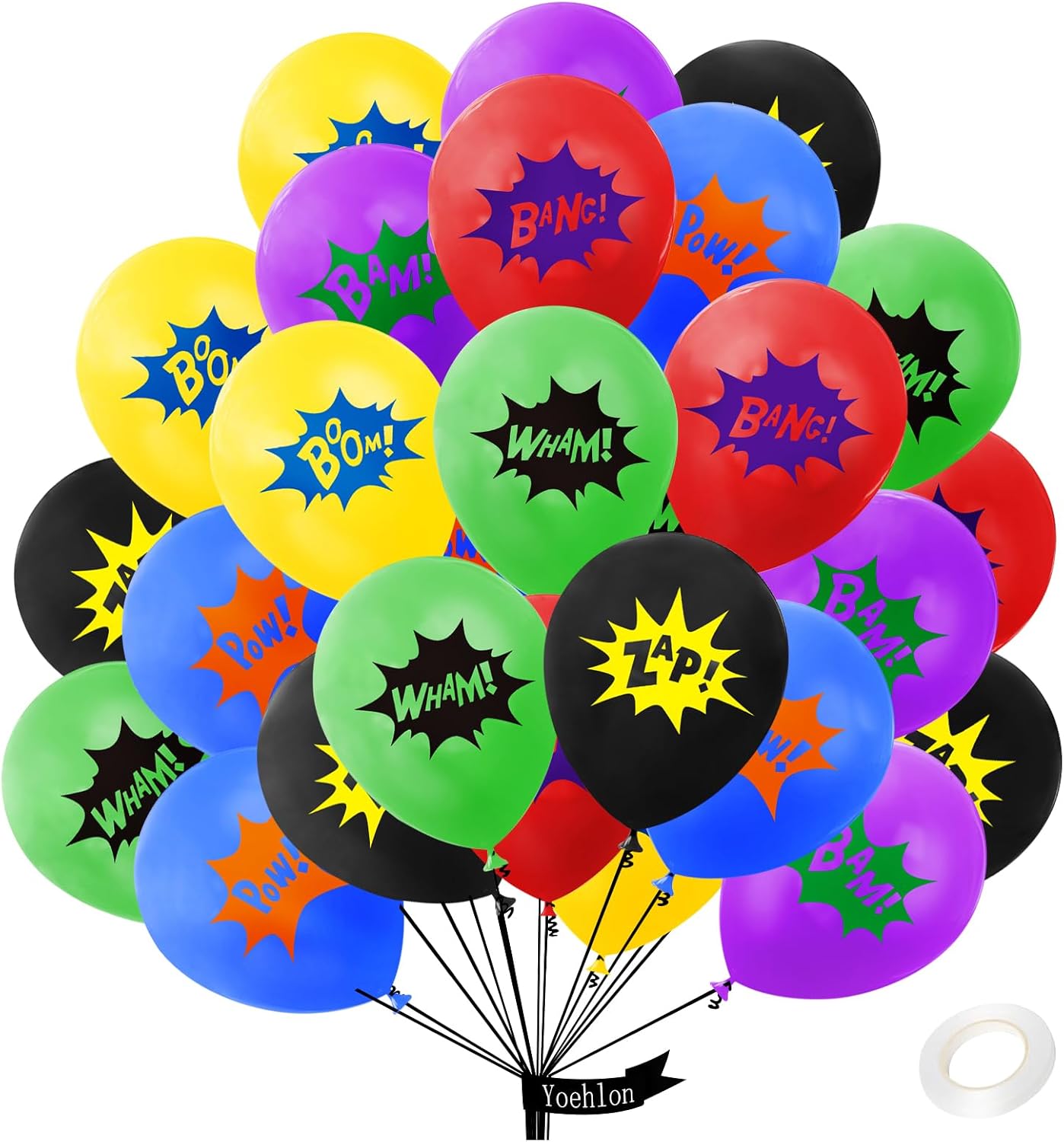 Amazon.com: 60pcs Super Heroes Balloons for Hero Themed Party ...