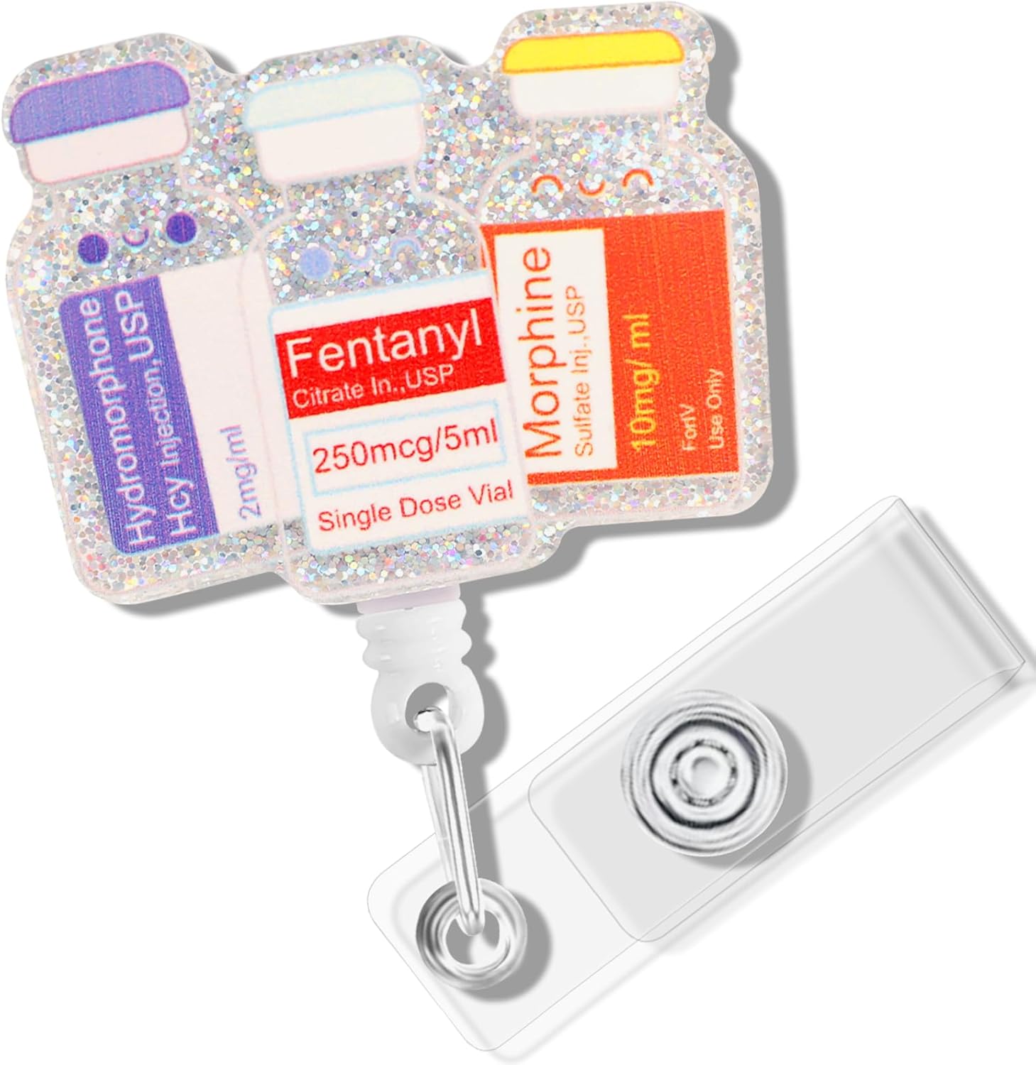 Amazon.com : Namifin Medical Badge Reel Funny Badge Holder Retractable ...