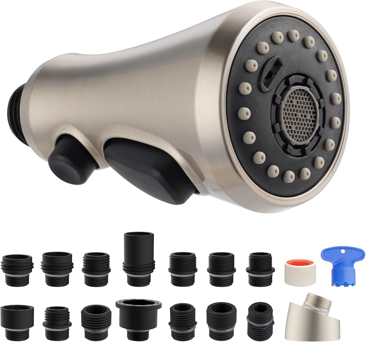 Amazon.com: Hibbent Pull Down Kitchen Faucet Head Replacement, 3 ...