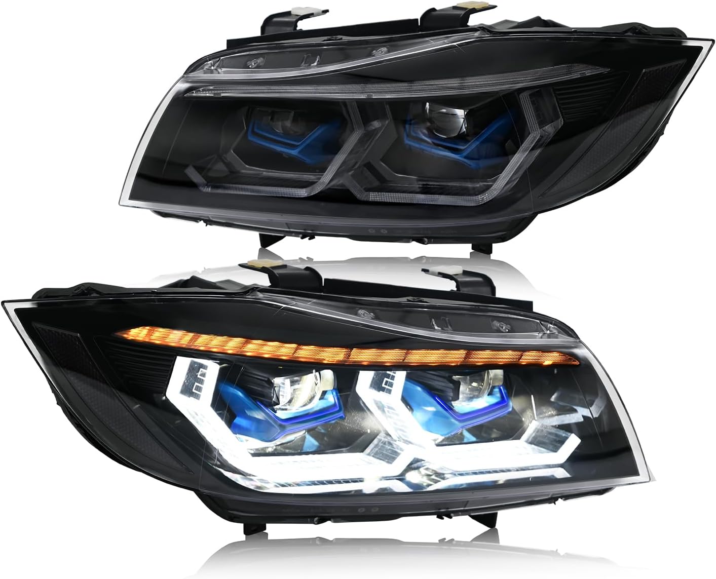 Amazon.com: Headlights for 2009-2012 BMW E90/E91 328i/335i/3 Series ...