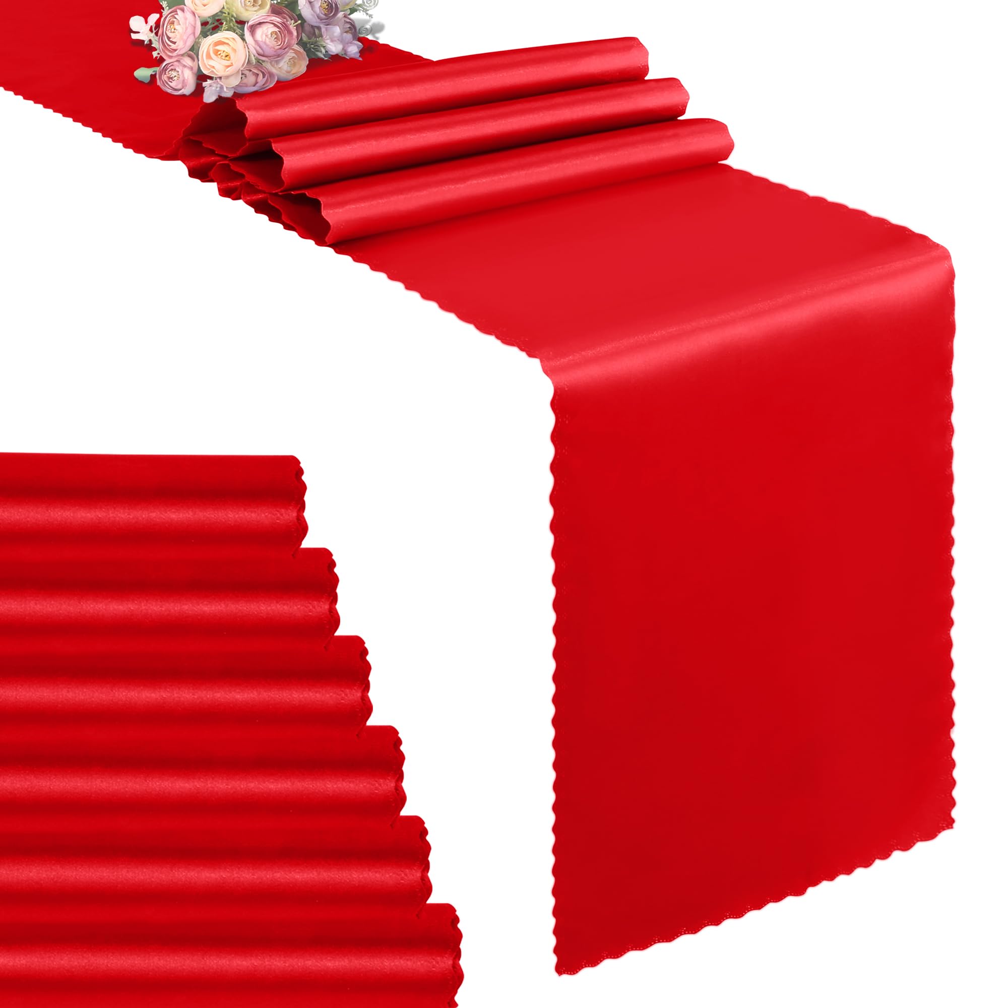 Amazon.com: VACVELT 6 Pack Satin Table Runners 12 x 108 Inches Long ...