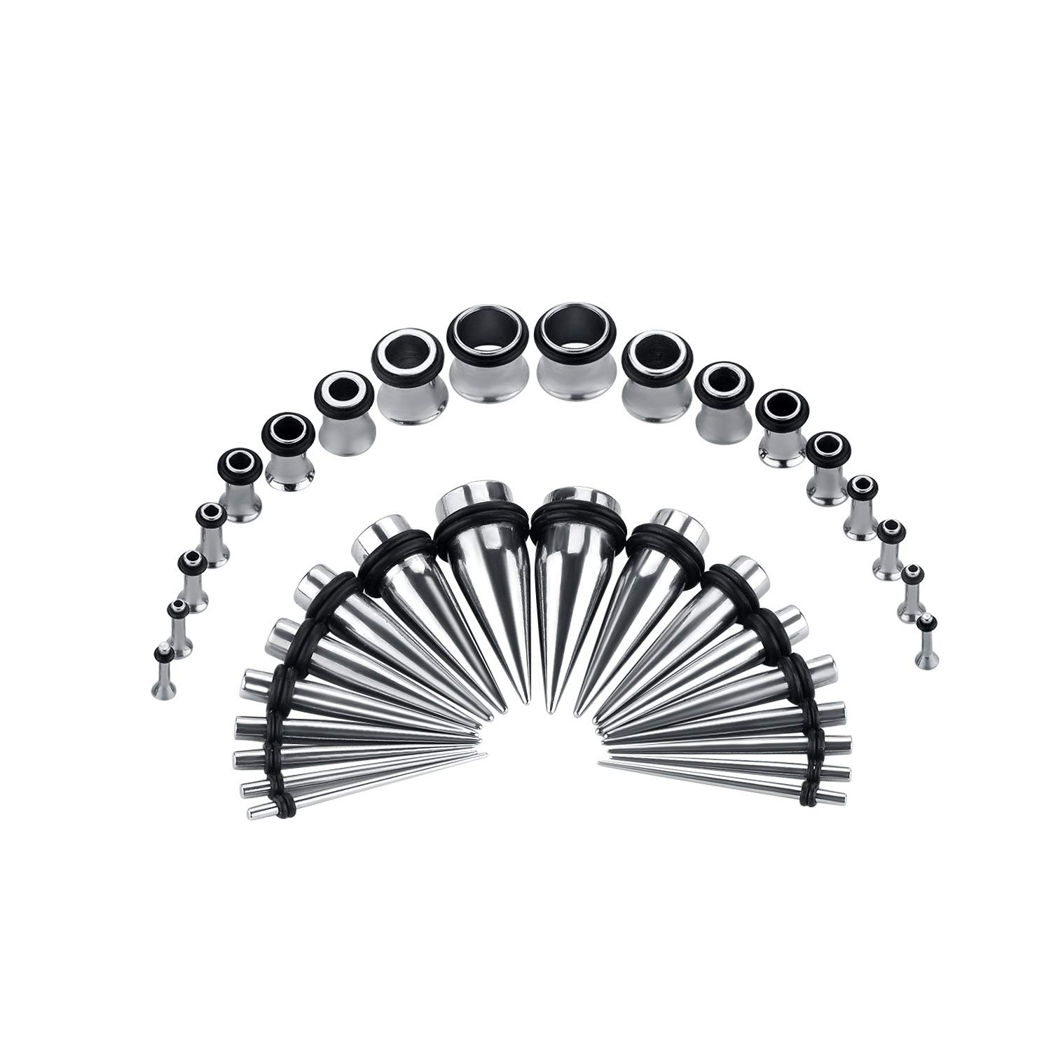 Ear Stretching Kit 14g 00g Ear Stretching Kit Stainless Steel Rainbow