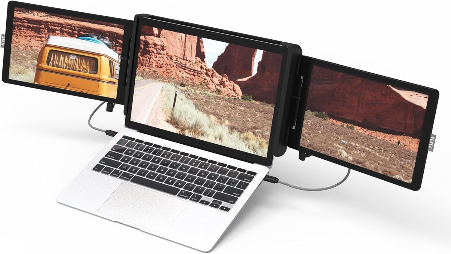 Amazon.com: Xebec Tri-Screen 2 + AirStand Bundle | Triple Laptop Monitor Extender (10.1" Full HD ...