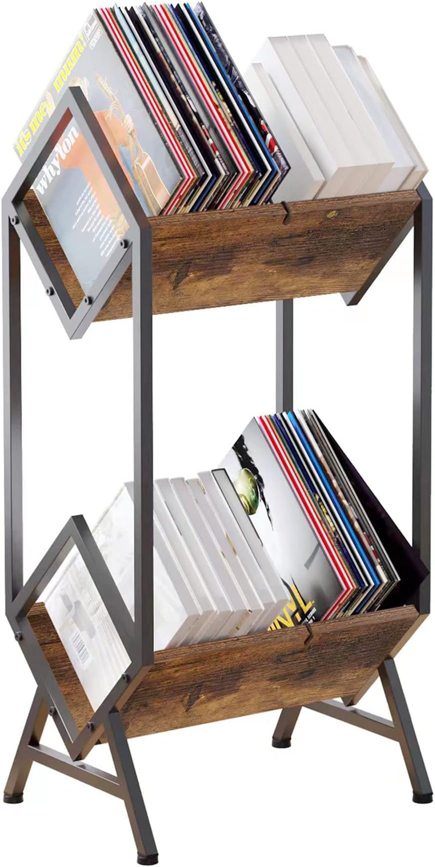 Amazon.com: RUDCXDY Vinyl Record Storage Rack, Album Storage for Vinyl ...