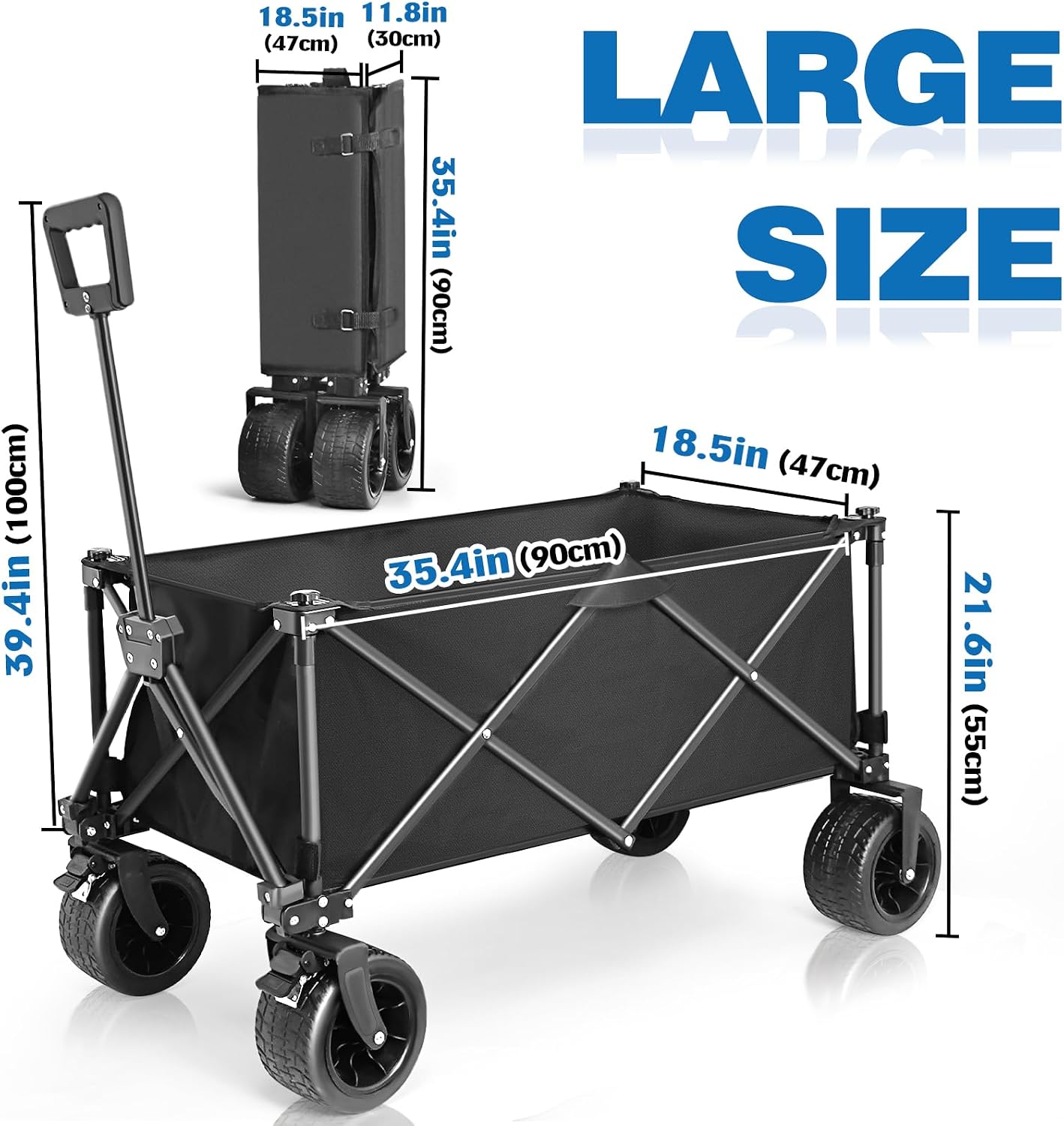 127L Collapsible Foldable Wagon with 330lbs Weight Philippines | Ubuy