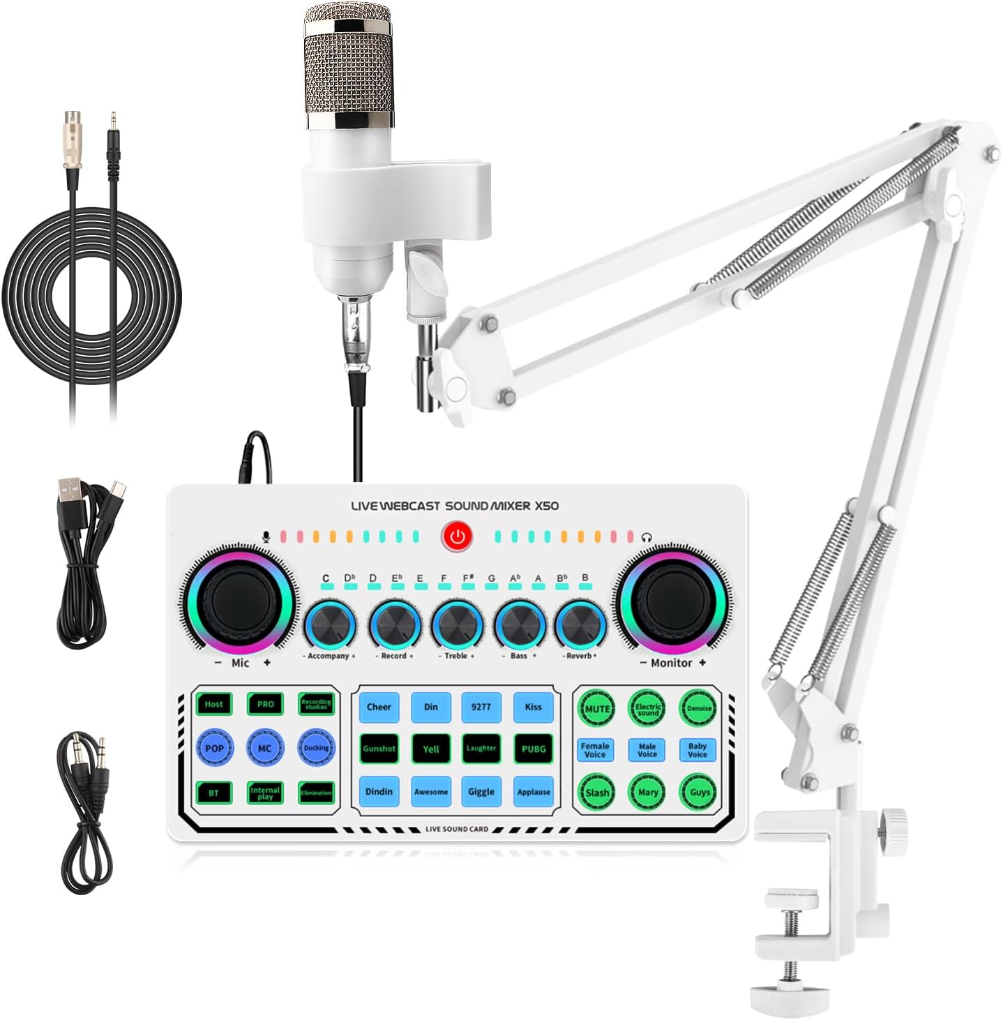 Amazon.com: X50 Voice Changer Podcast Equipment Bundle with Audio ...