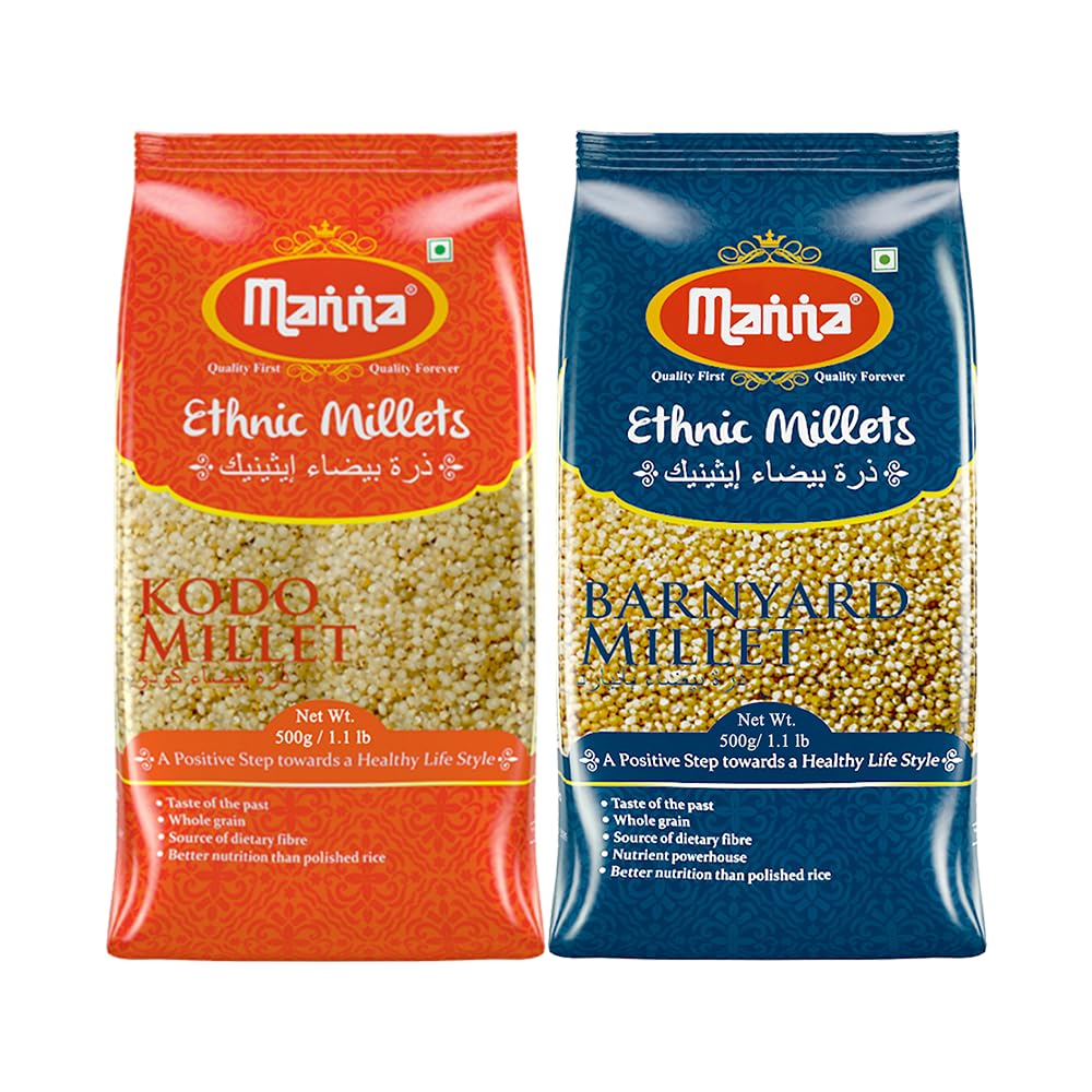 Manna Millets 1Kg Combo Pack of 2 | Natural Grains | Unpolished Millets ...