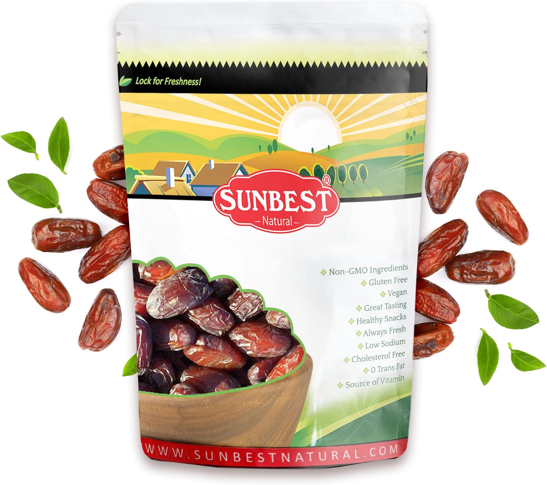 Amazon.com : Sunbest Natural - Sun Dried Dates, Bulk Dried Fruit Snacks ...