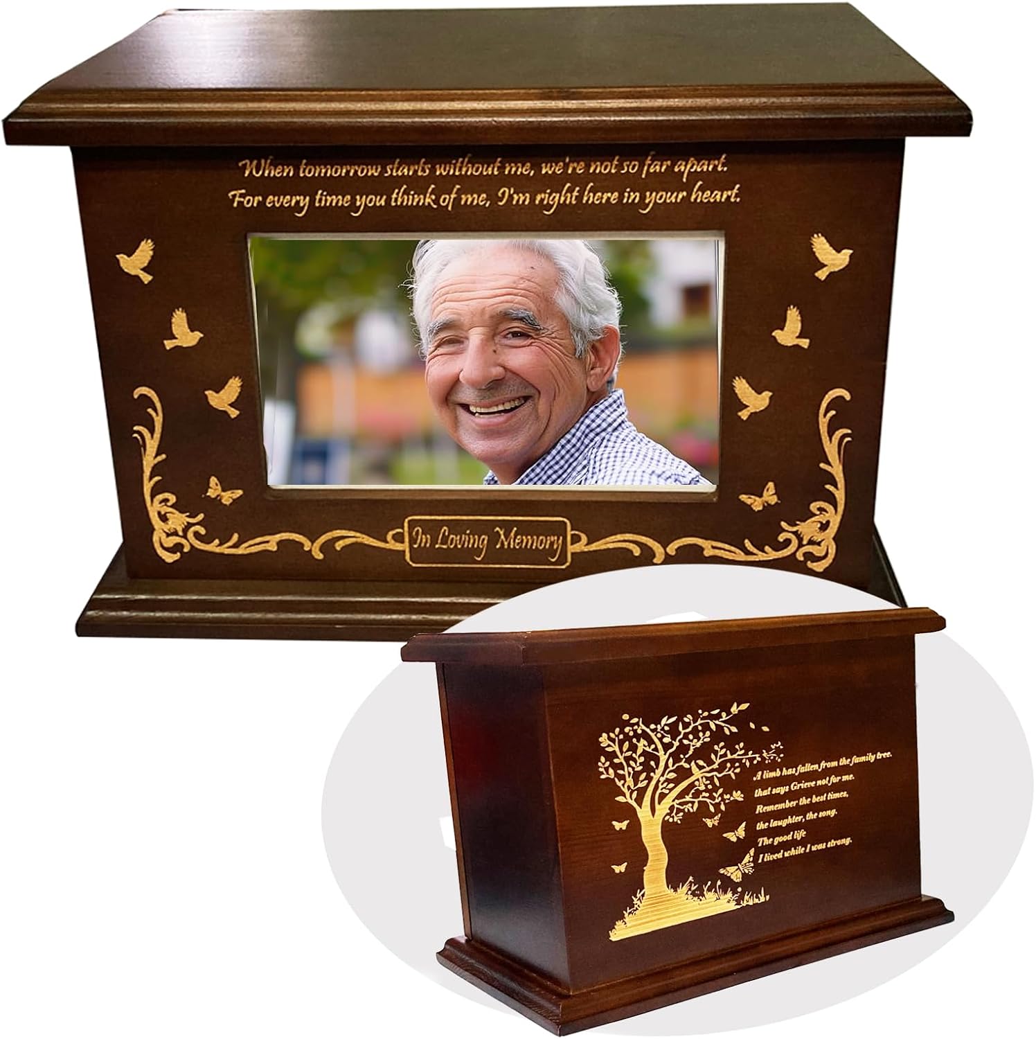 Amazon.com: Handmade Wooden Urns for Human Ashes - Adult Male & Female ...
