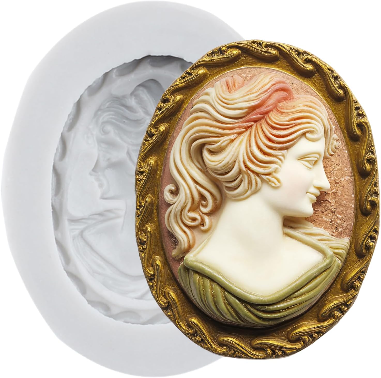 Amazon.com: TAOXIBEI Lady Avatar Polymer Clay Mold Women Portrait ...