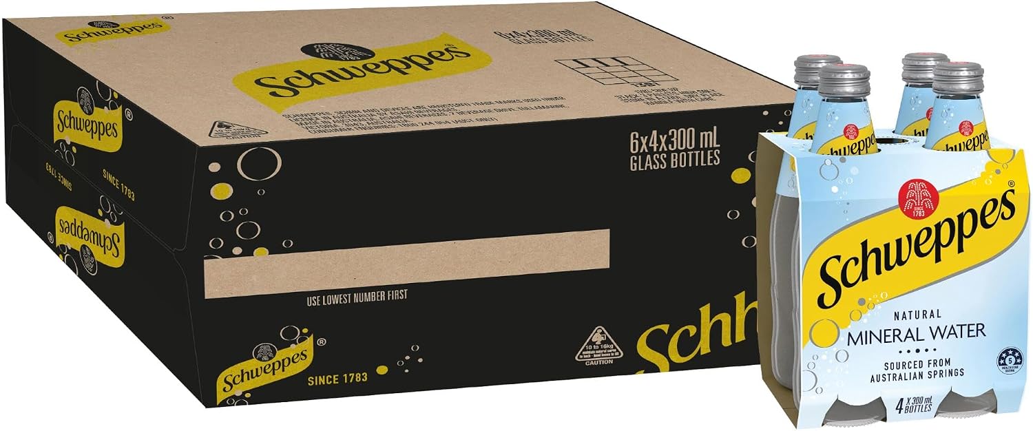 Schweppes Natural Mineral Water, 4 x 300 ml (Pack of 6) : Amazon.com.au ...