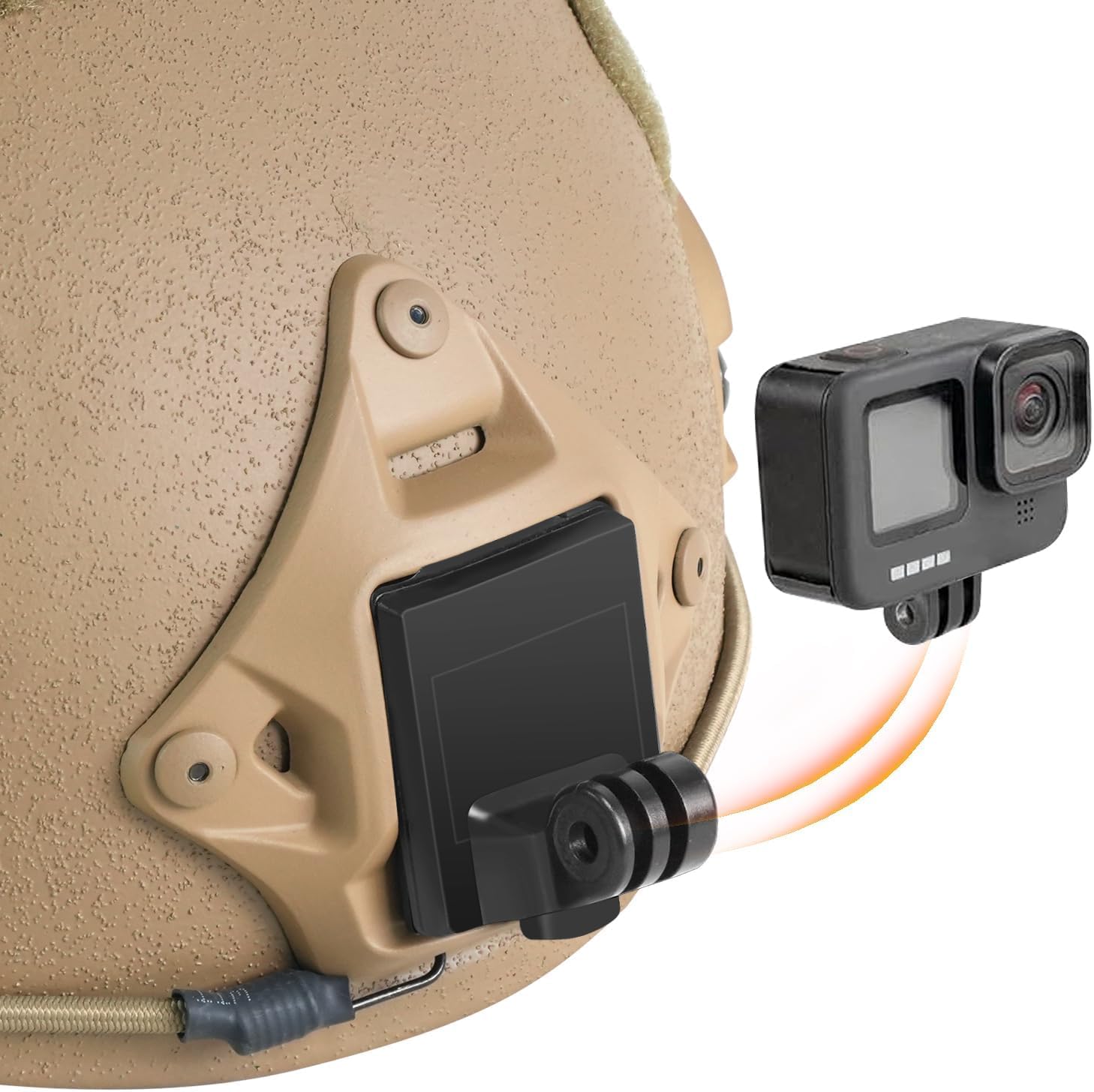 booiu Gopro Tactical Helmet Mount NVG Camera Mount Compatible with ...