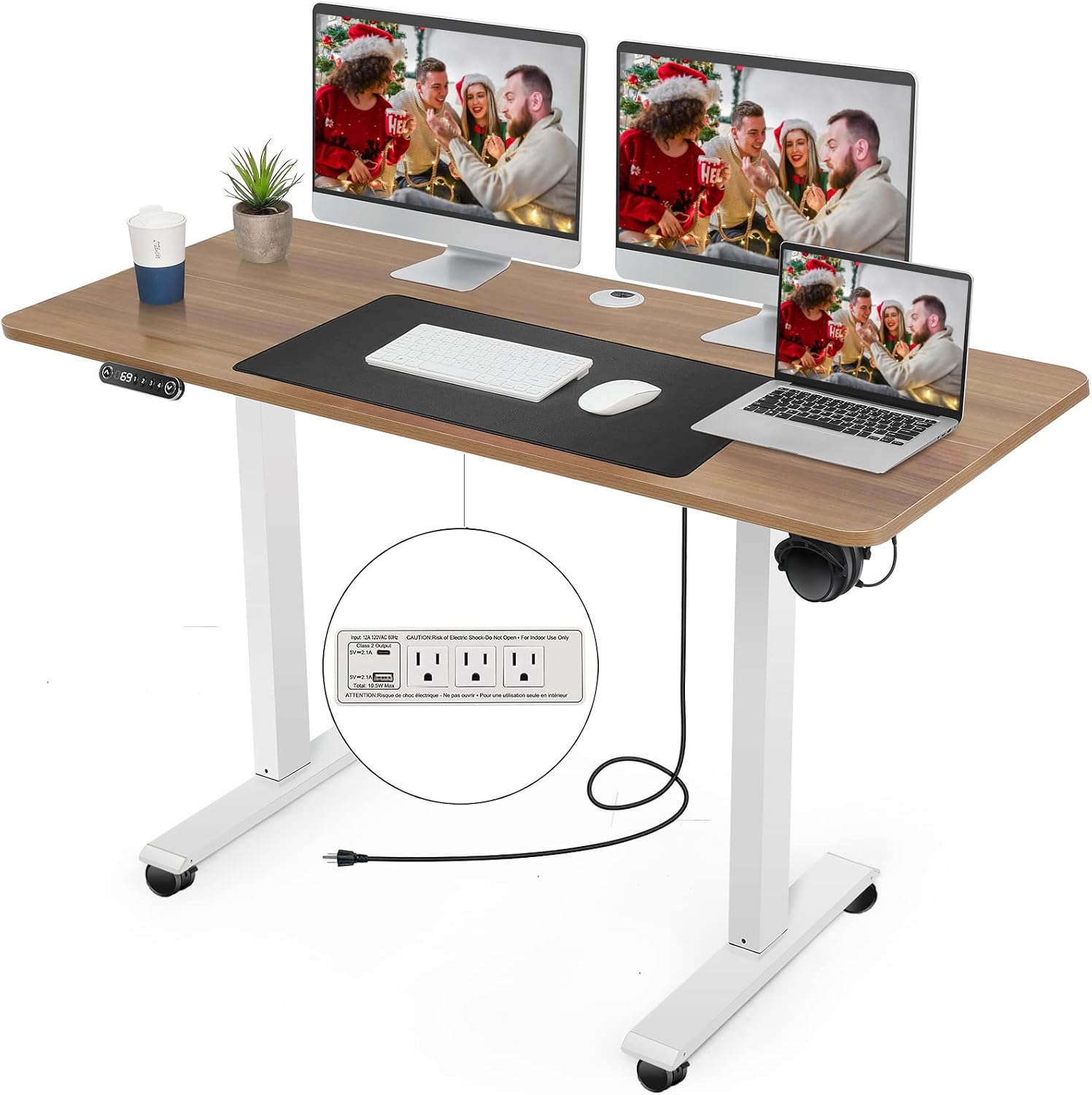 Amazon.com: Standing Desk Adjustable Height, 55in Rising Desks for Home ...