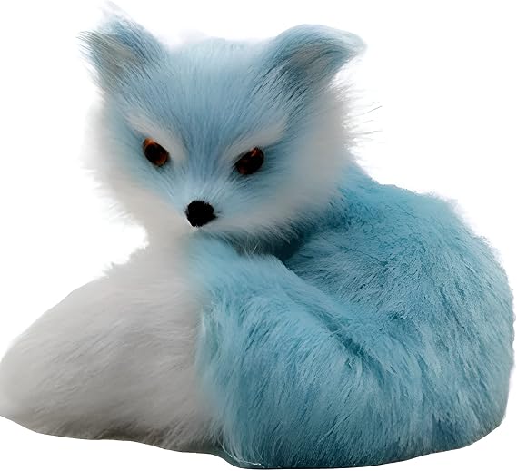 Amazon.com: DZYUZK-Fox Toy Children's Simulation Blue Fox Cute ...