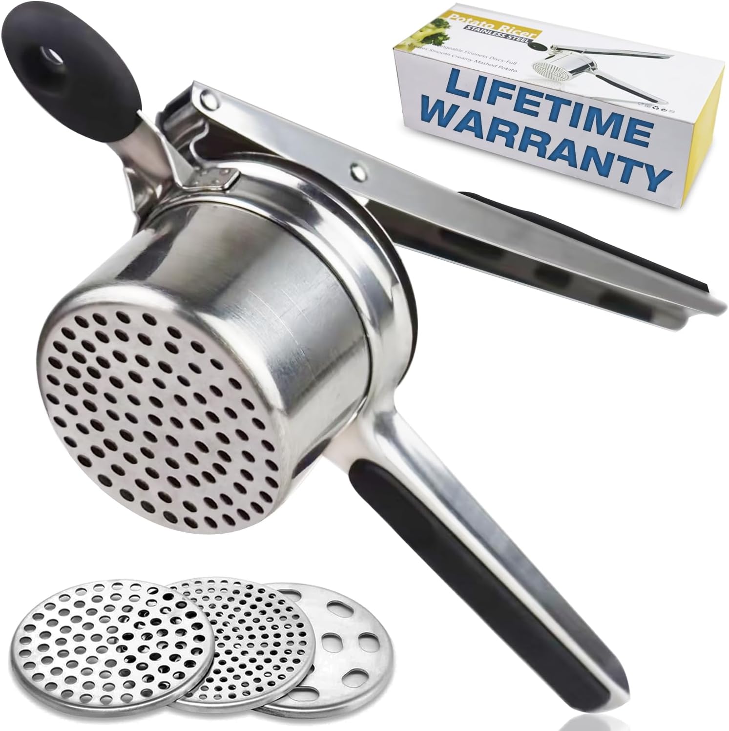 Amazon.com: Potato Ricer, AIDOIT Large 15oz Stainless Steel Potato ...