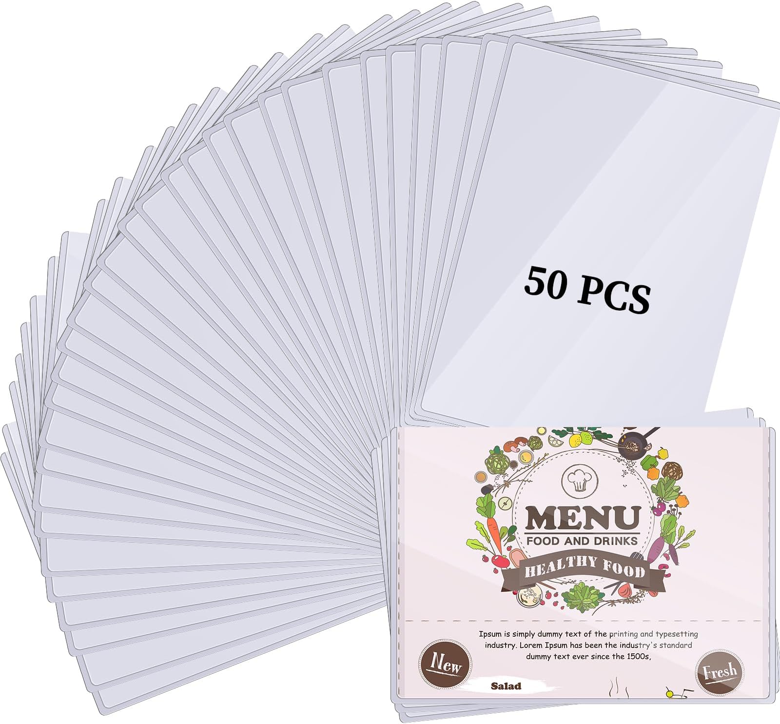 Amazon.com : Henoyso 50 Pcs 8.5 x 11 Inch Rigid Print Protectors Clear ...