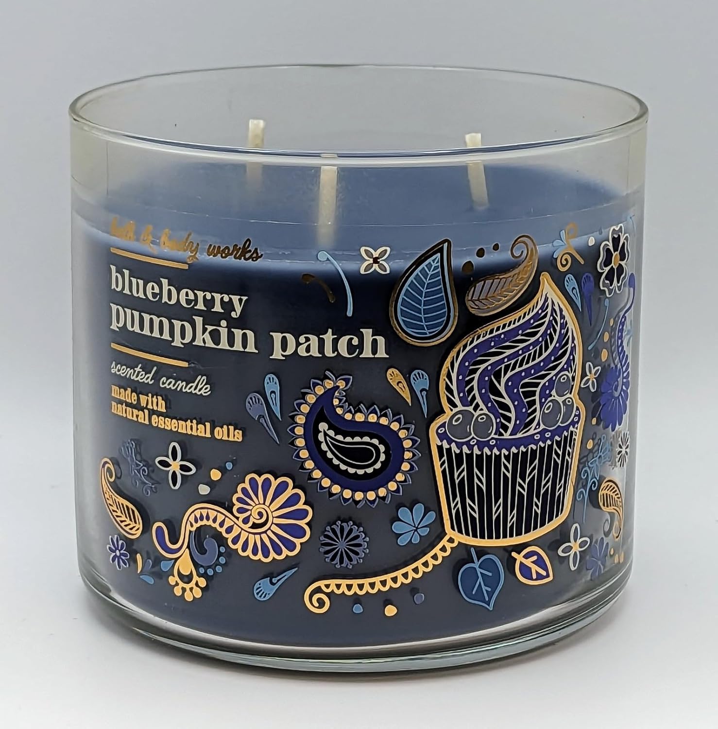Amazon.com: Blueberry Pumpkin Patch Candle 3 Wick w Natural Essential Oils Bath and Body : Home ...
