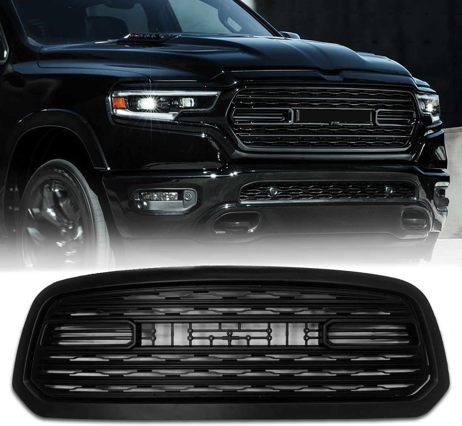 Amazon.com: Front Bumper Grille Compatible with 2013-2020 Dod.ge Ram ...