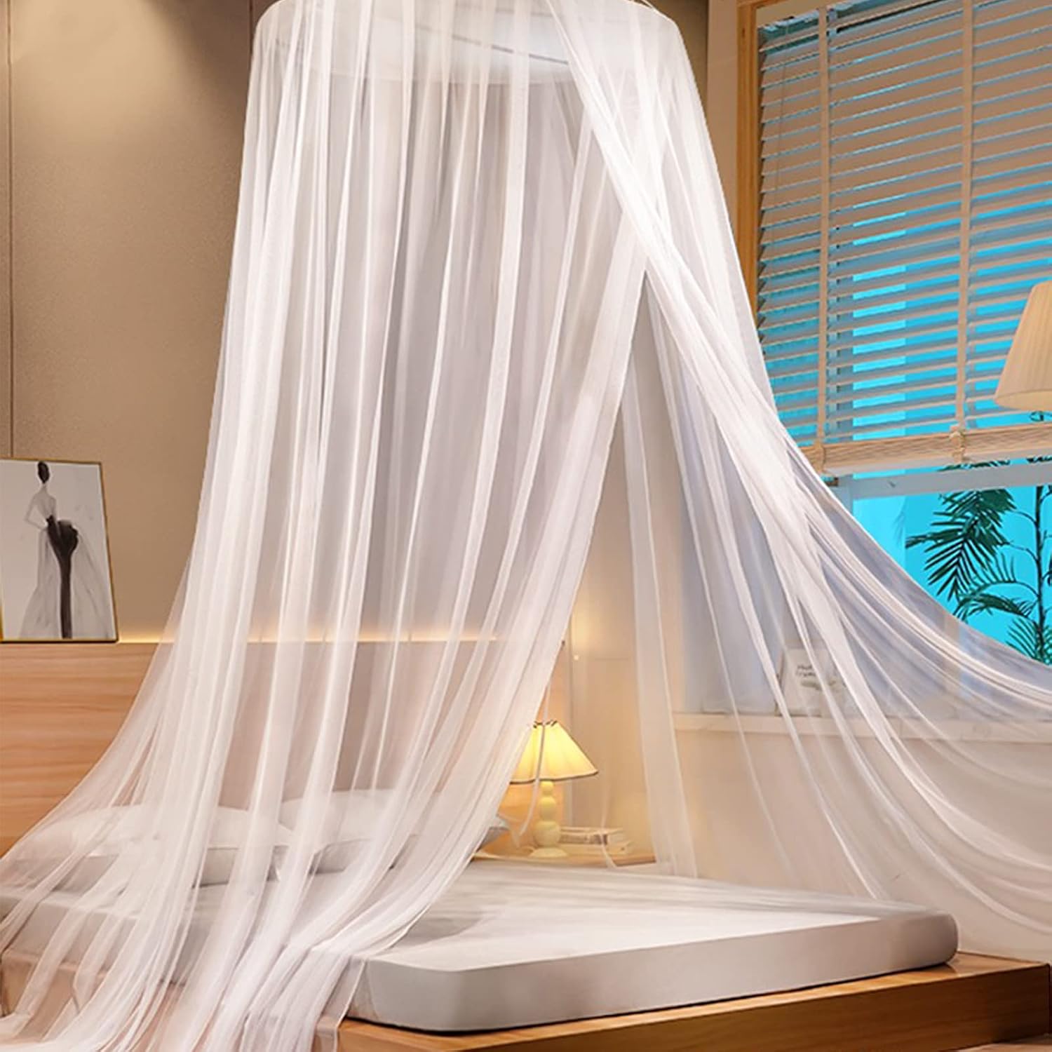 HanYun White Mosquito Net Bed Canopy, Insect Net Protection Bed Canopy ...