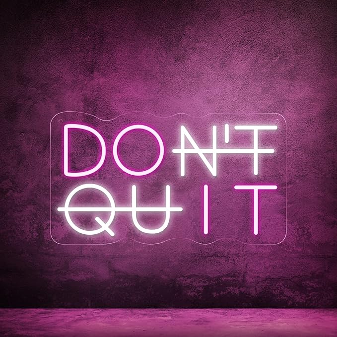 Amazon.com : Don't Quit LED Neon Sign for Wall Decor, DO IT LED Neon ...