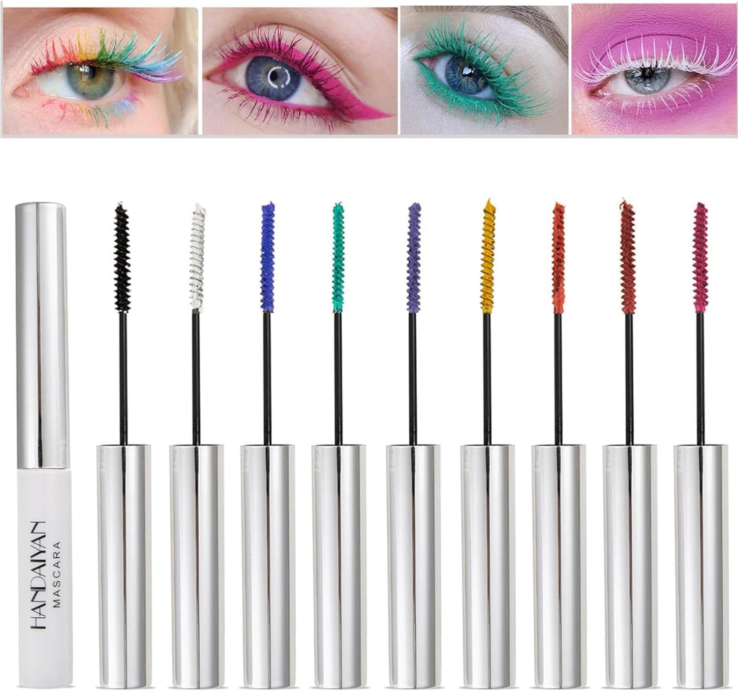 Amazon.com : BONNIE CHOICE 9 Colors Colored Mascara Set for Eyelashes ...